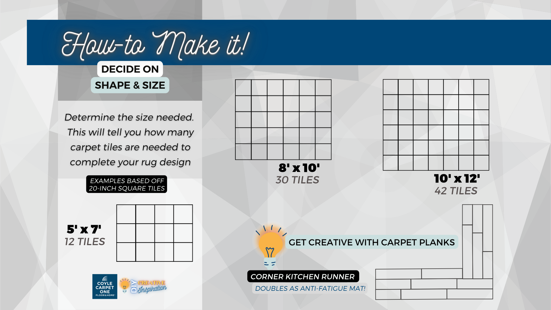 Create Custom Rug Using Carpet Tiles - Coyle Carpet One Floor & Home